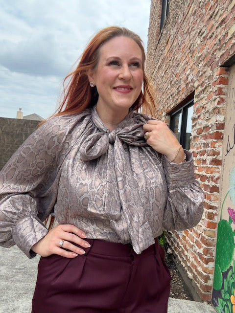 Metallic Ties Blouse - Addy & Ry Boutique