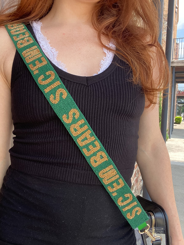 Baylor University Beaded Purse Strap - Addy & Ry Boutique
